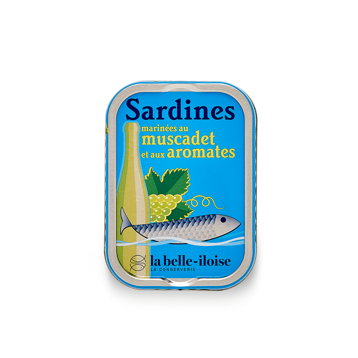 4 boîtes de Sardines au muscadet et aromates de 115g | la belle-iloise